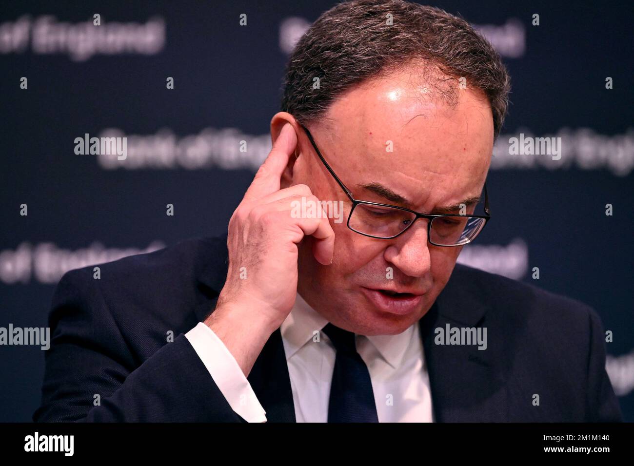 Governor of the Bank of England, Andrew Bailey, during the Bank of ...