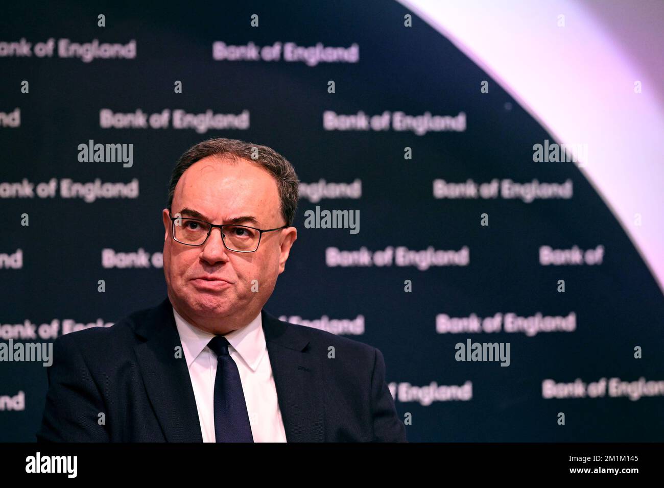 Governor of the Bank of England, Andrew Bailey, during the Bank of ...