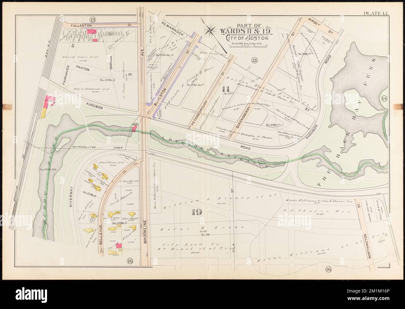 Atlas of the city of Boston, Roxbury : plate 15 , Boston Mass., Maps ...