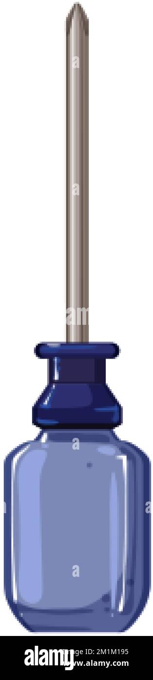 object screwdriver tool cartoon vector illustration Stock Vector Image ...