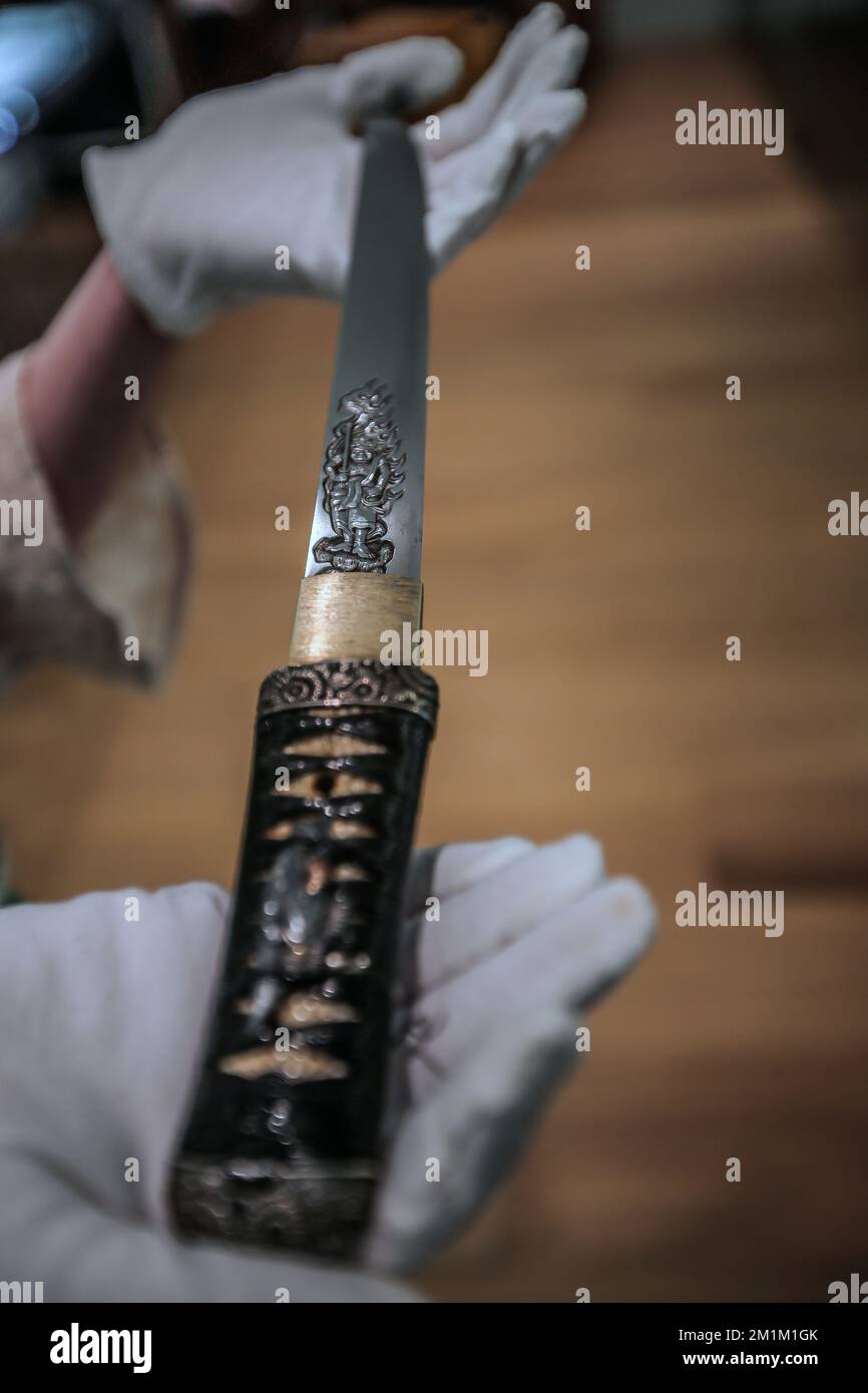 London UK 13 December 2022 A Mounted Tanto Dagger Edo period (1615-1868 ...