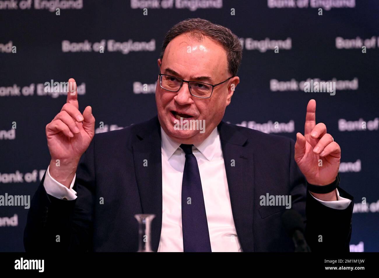 Governor of the Bank of England, Andrew Bailey, during the Bank of ...