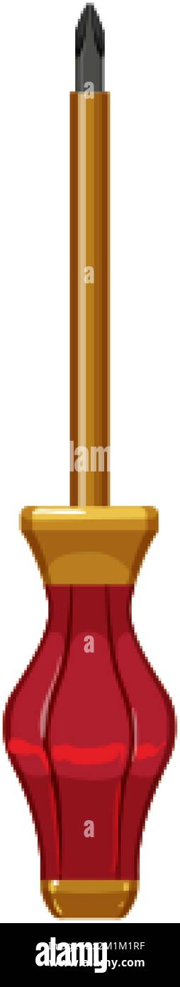work screwdriver tool cartoon vector illustration Stock Vector Image ...
