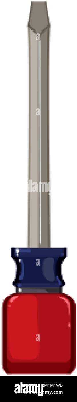 construction screwdriver tool cartoon vector illustration Stock Vector ...