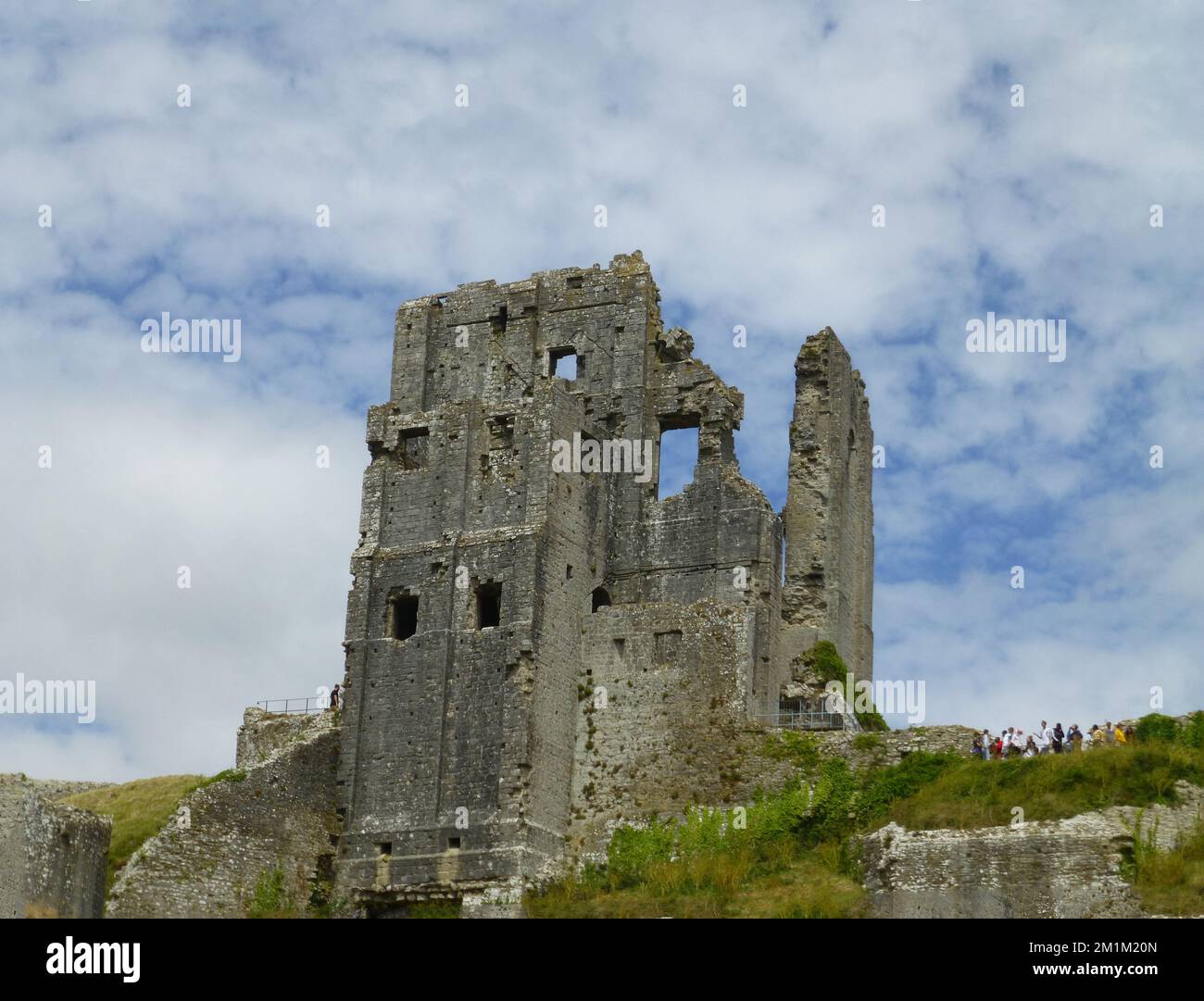 The ruin of the Tower at Corf Castle Dorset Stock Photo - Alamy