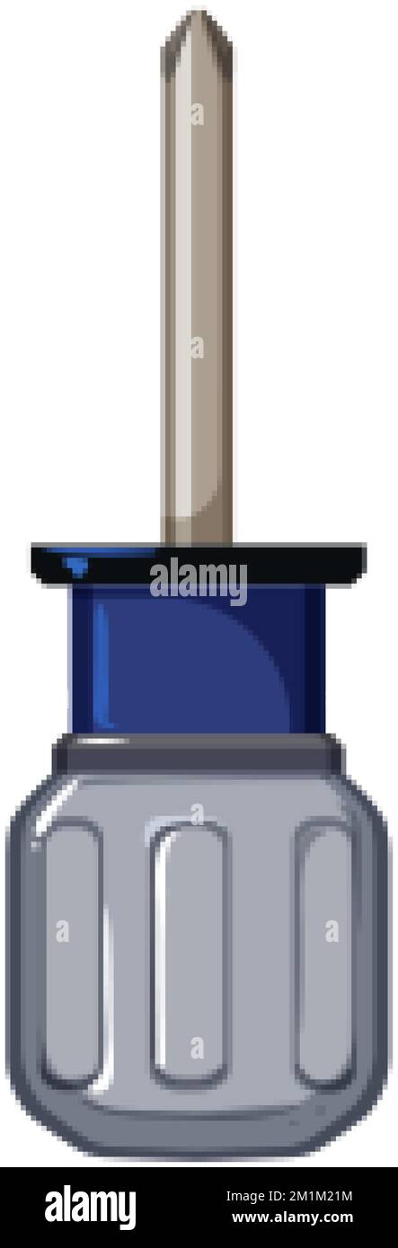 steel screwdriver tool cartoon vector illustration Stock Vector Image ...