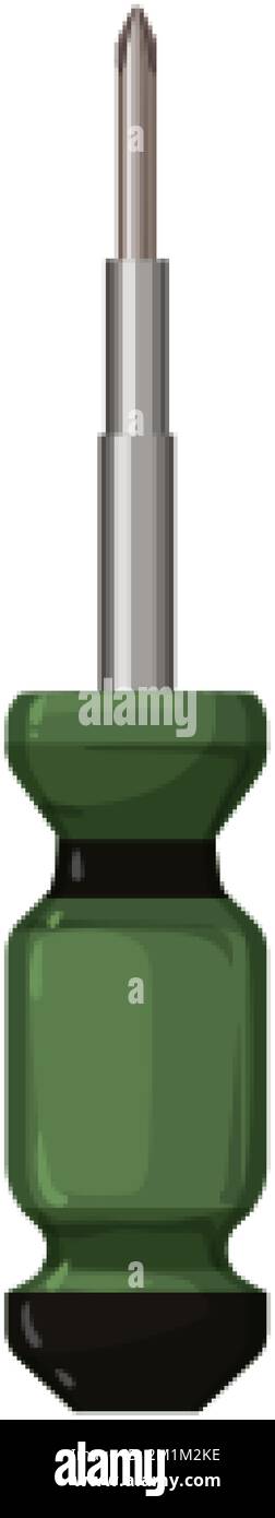 metallic screwdriver tool cartoon vector illustration Stock Vector ...
