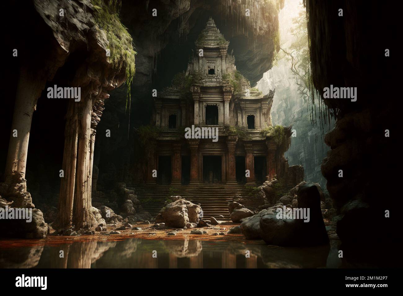 Lost temple illustration hi-res stock photography and images - Alamy