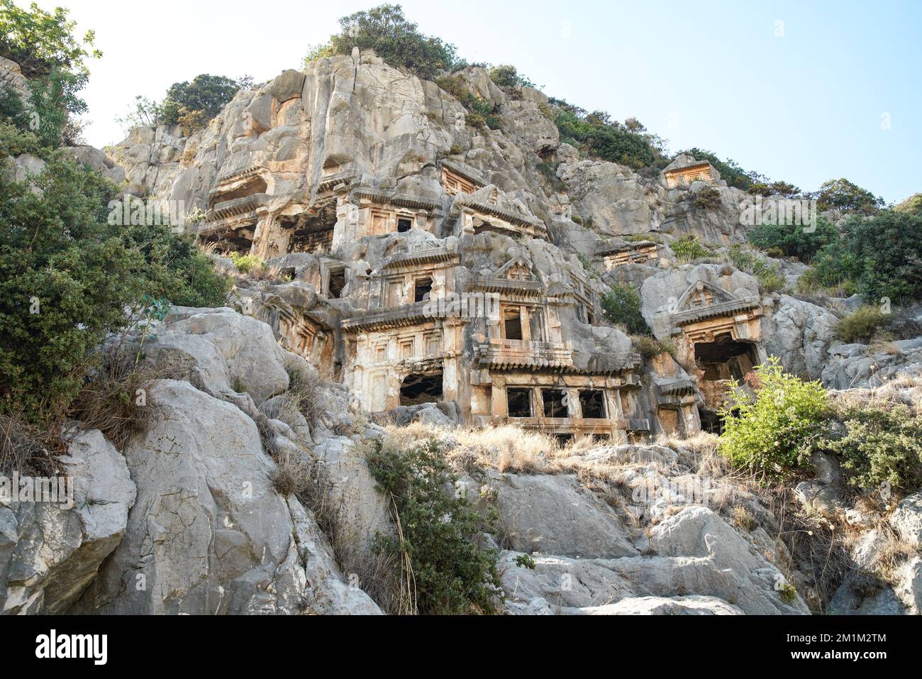 Rock Tombs in Myra Ancient City in Demre, Antalya City, Turkiye Stock ...