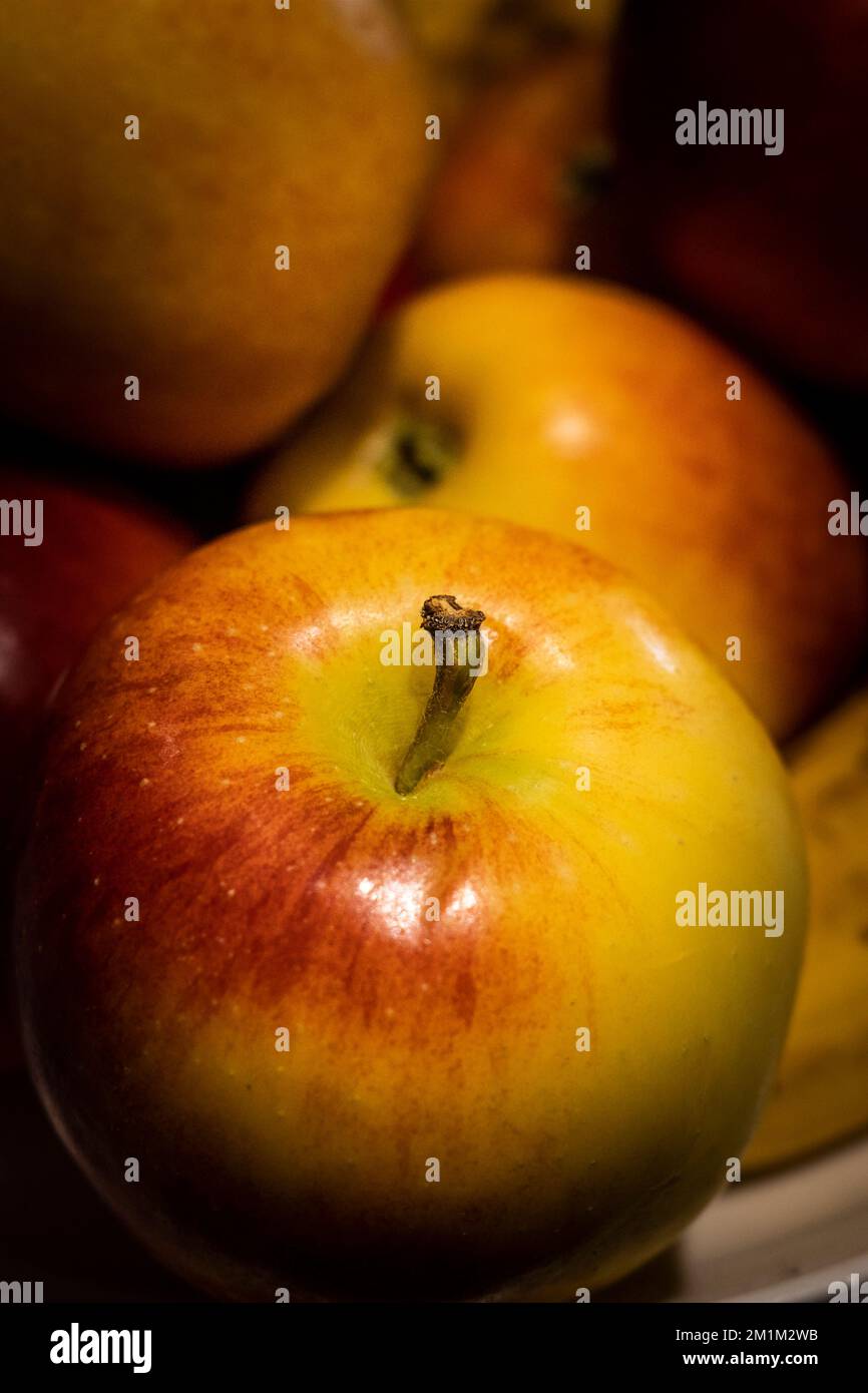Apple with stalk hi-res stock photography and images - Alamy