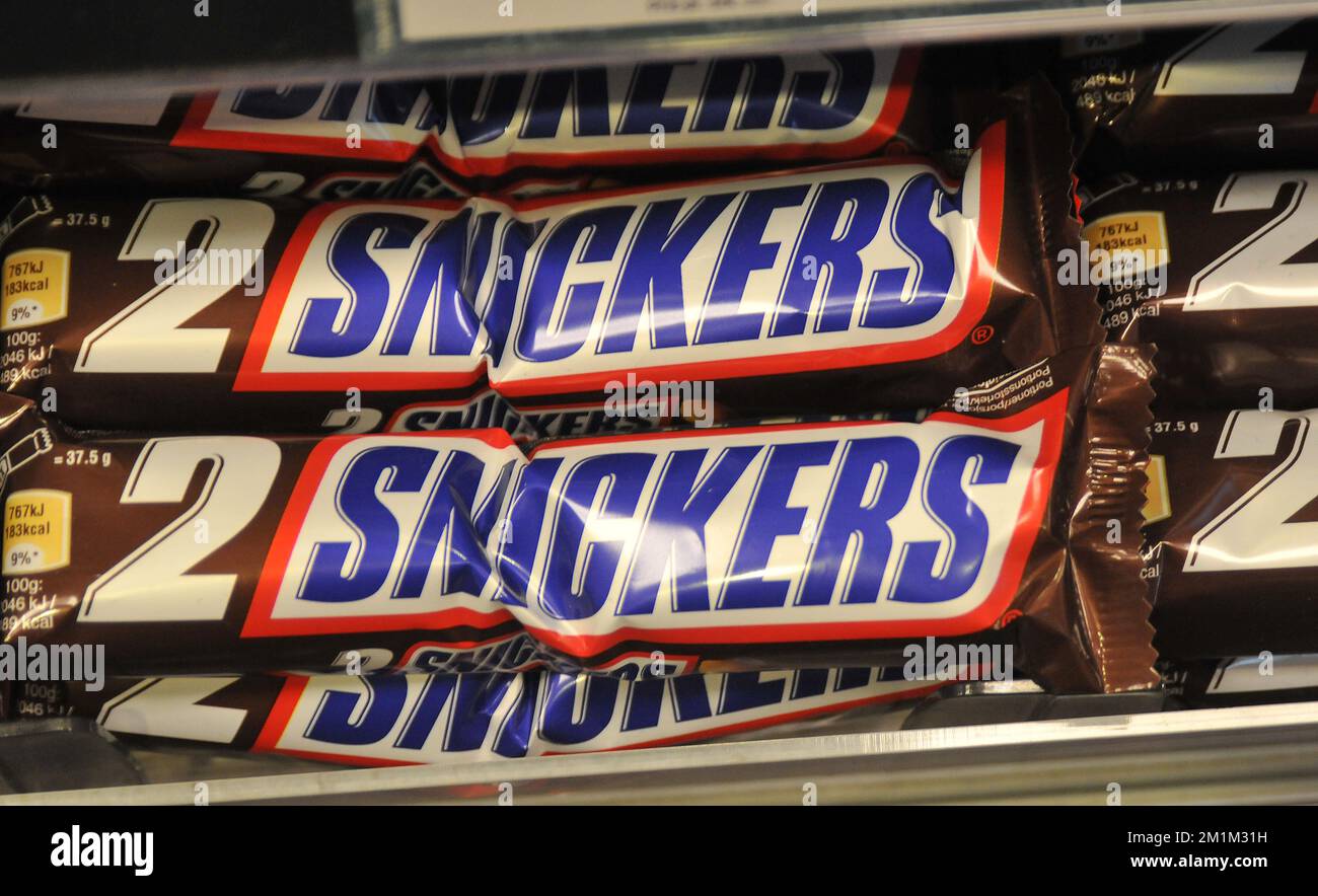 Copenhagen/Denmark/13 December 2022/Snickers bar chocolates in danish ...