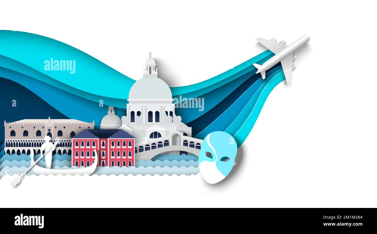 Venice travel vector italy city famous landmark Stock Vector Image ...
