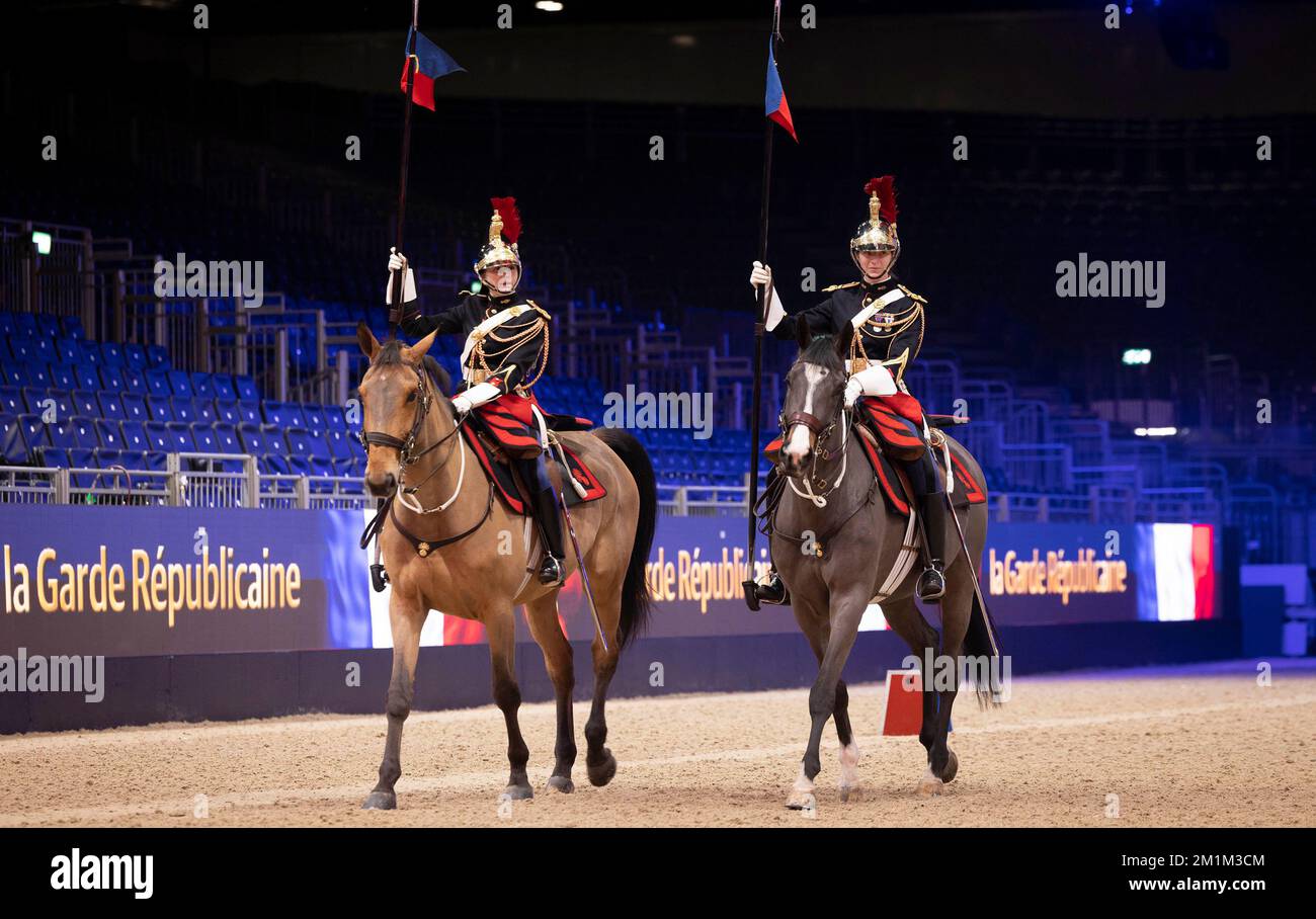 EDITORIAL USE ONLY La Garde Republicaine, responsible for providing ...