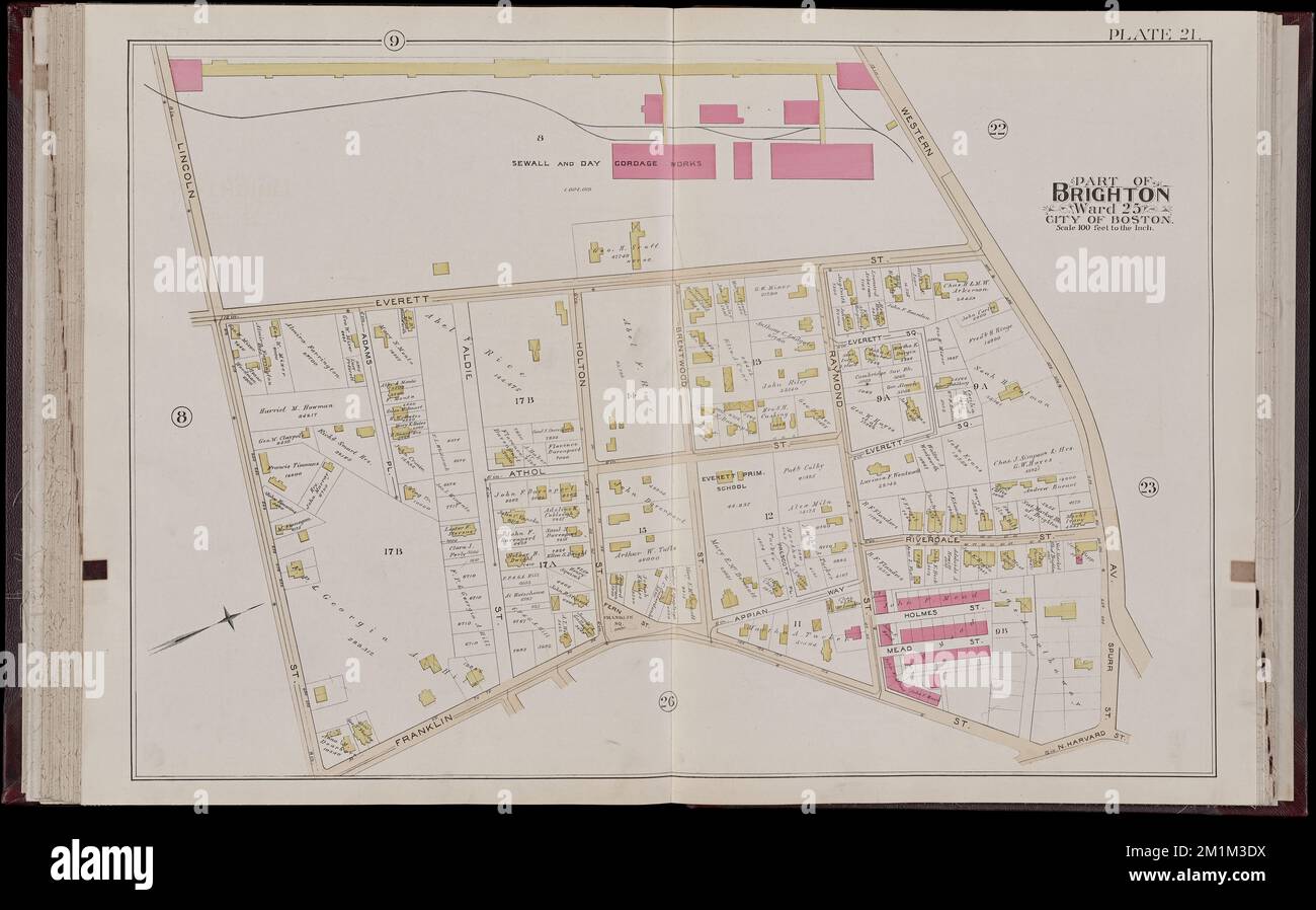 Atlas of the city of Boston, volume seven, Brighton, Mass. : from ...