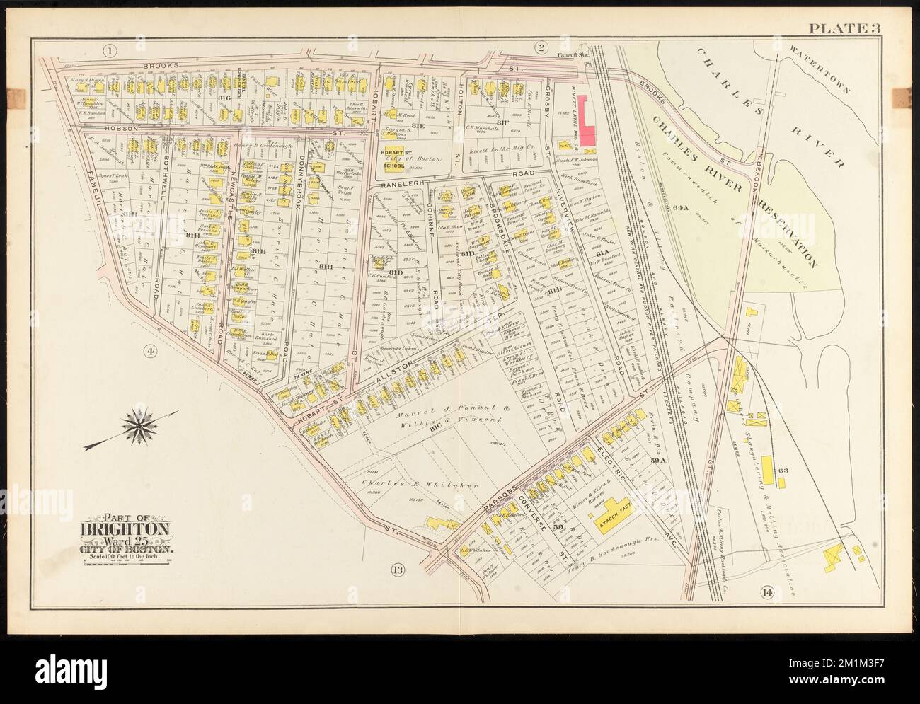 Atlas of the city of Boston, ward 25, Brighton : plate 3 , Boston Mass ...