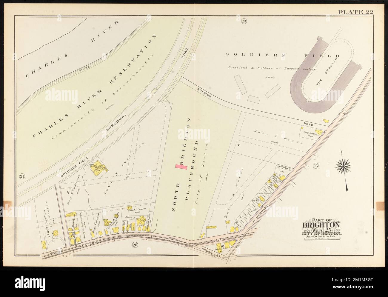 Atlas of the city of Boston, ward 25, Brighton : plate 22 , Boston Mass ...