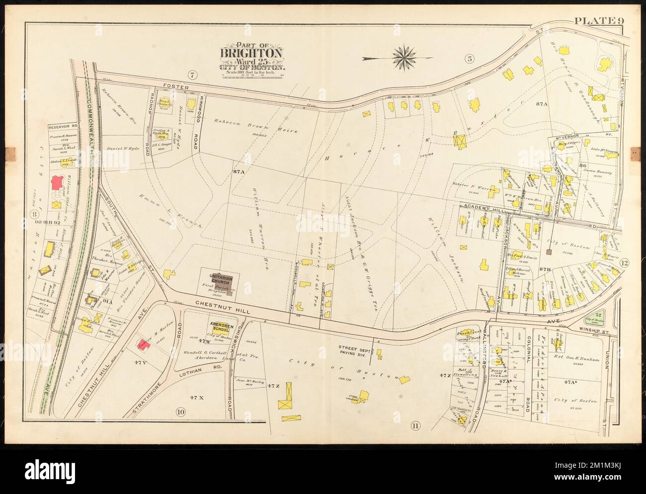 Atlas of the city of Boston, ward 25, Brighton : plate 9 , Boston Mass ...