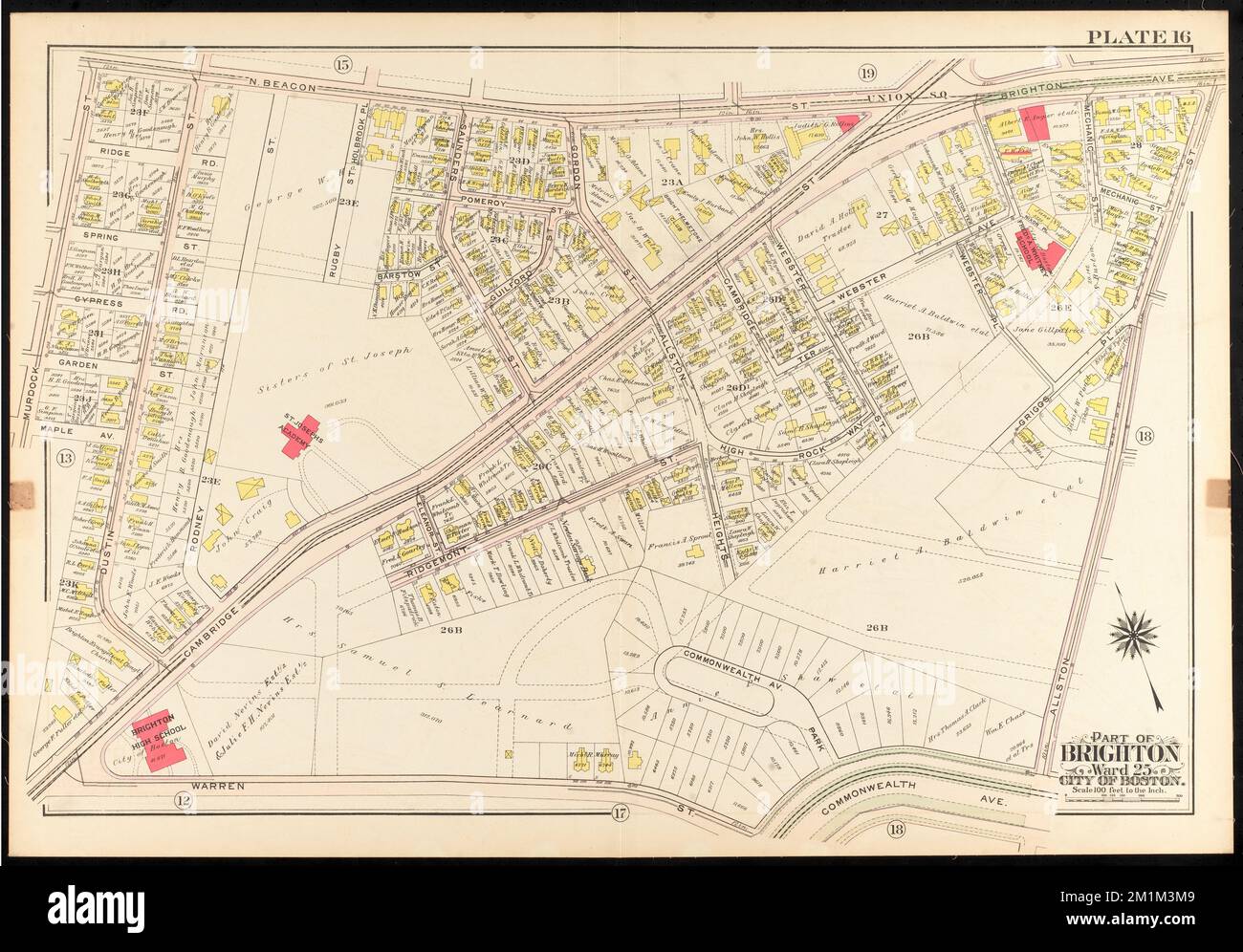 Atlas of the city of Boston, ward 25, Brighton : plate 16 , Boston Mass ...