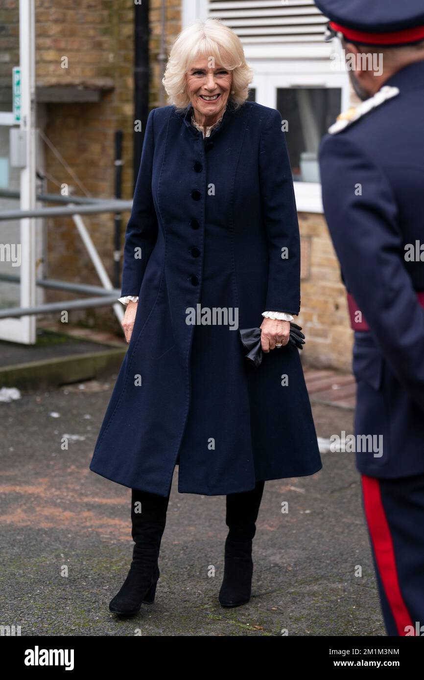 The Queen Consort during a visit to the Emmaus Community at Bobby ...