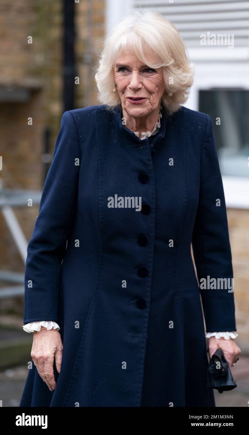 The Queen Consort during a visit to the Emmaus Community at Bobby ...