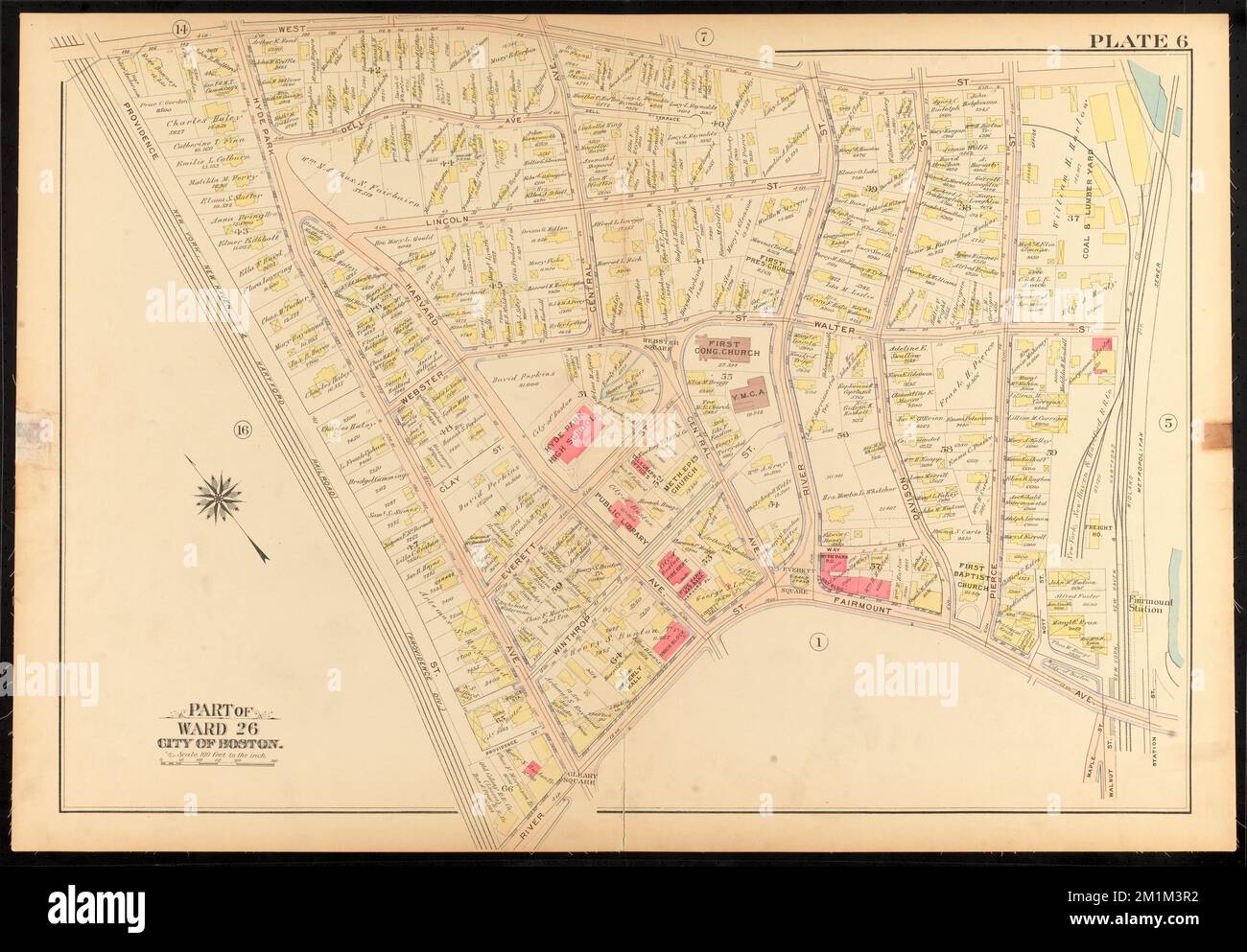 Atlas of the city of Boston, ward 26, Hyde Park : plate 6 , Boston Mass ...