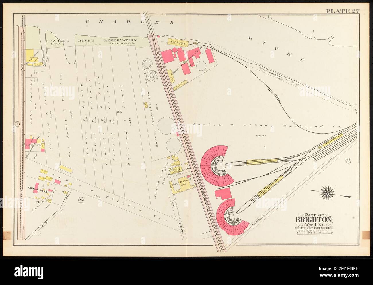 Atlas of the city of Boston, ward 25, Brighton : plate 27 , Boston Mass ...
