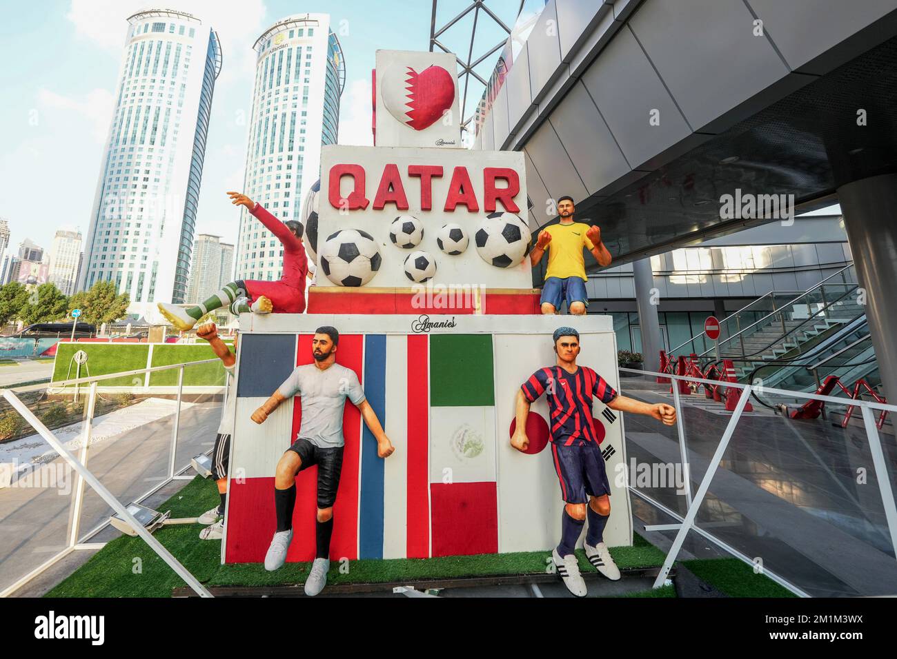 Football players replys during the FIFA World Cup Qatar 2022 in ...