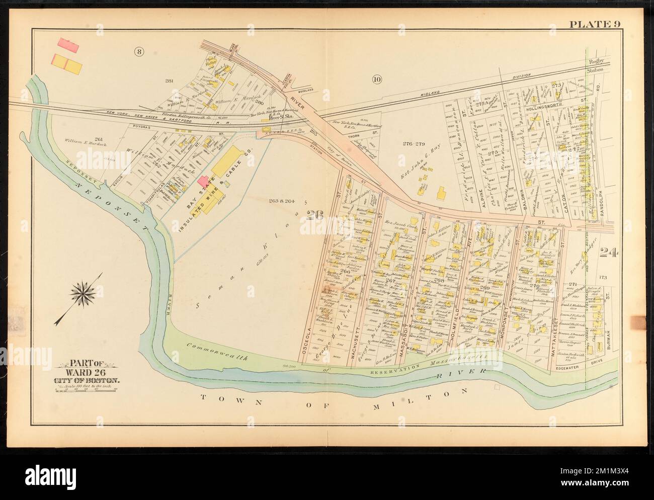 Atlas of the city of Boston, ward 26, Hyde Park : plate 9 , Boston Mass ...