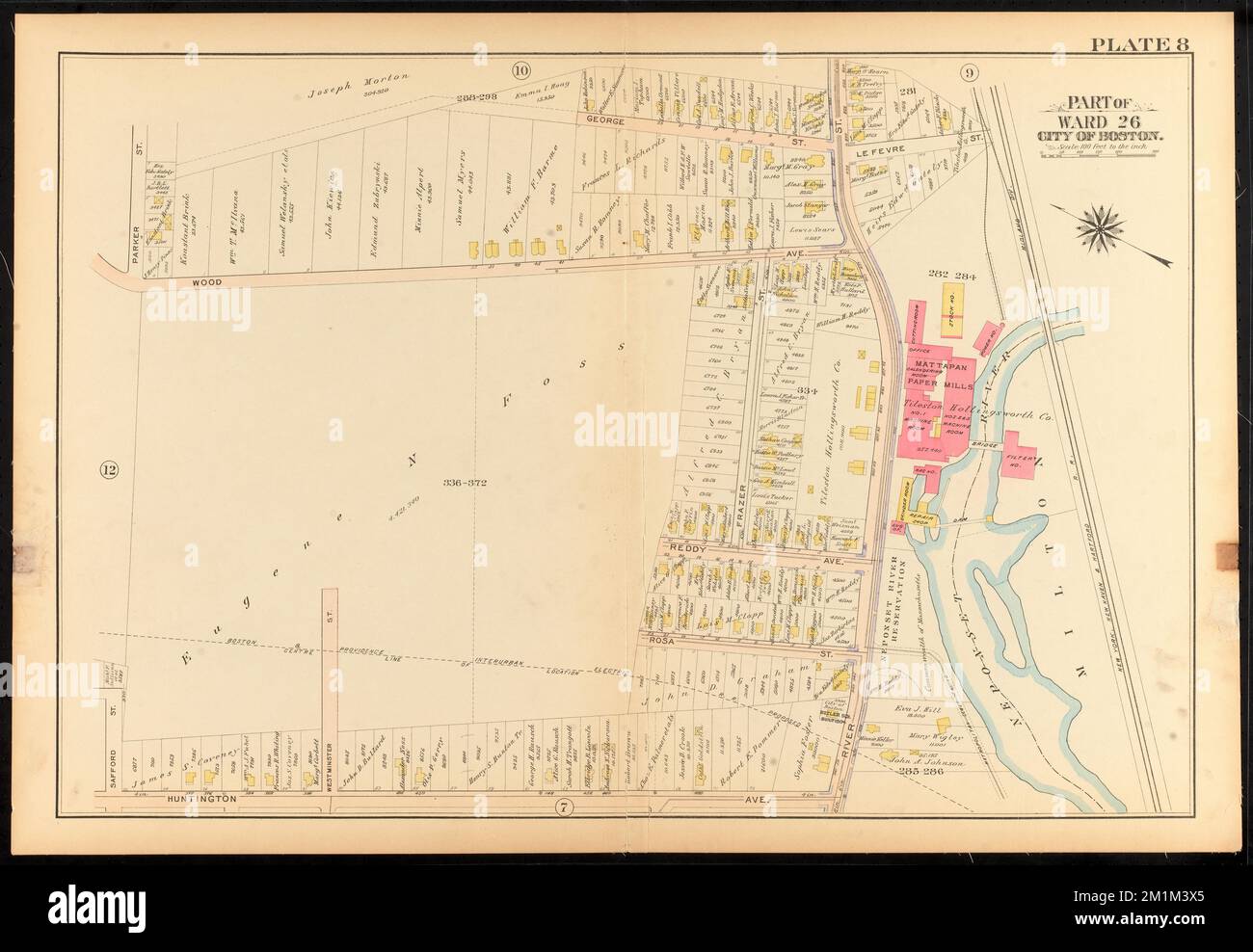 Atlas of the city of Boston, ward 26, Hyde Park : plate 8 , Boston Mass ...