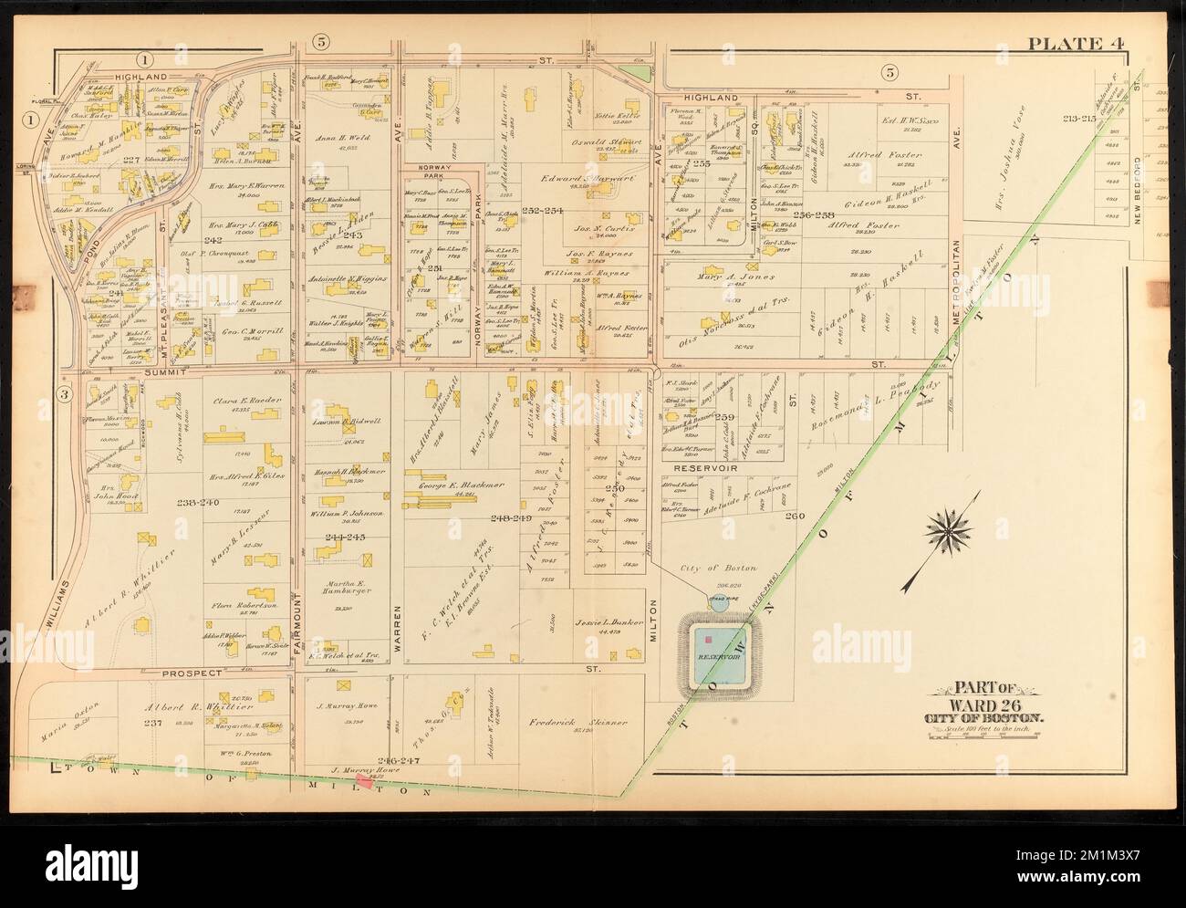 Atlas of the city of Boston, ward 26, Hyde Park : plate 4 , Boston Mass ...