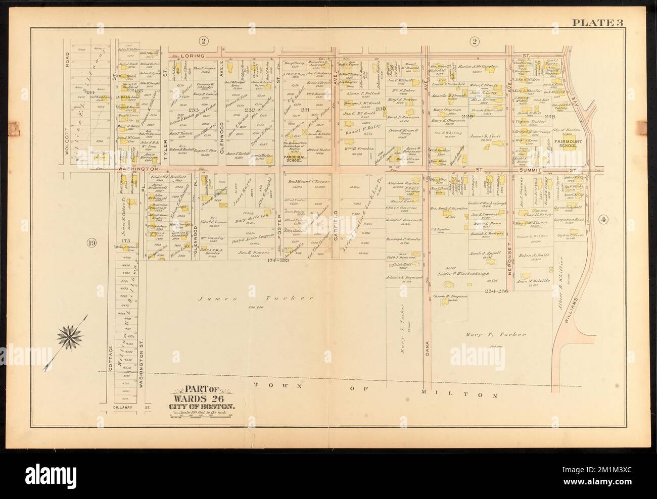 Atlas of the city of Boston, ward 26, Hyde Park : plate 3 , Boston Mass ...