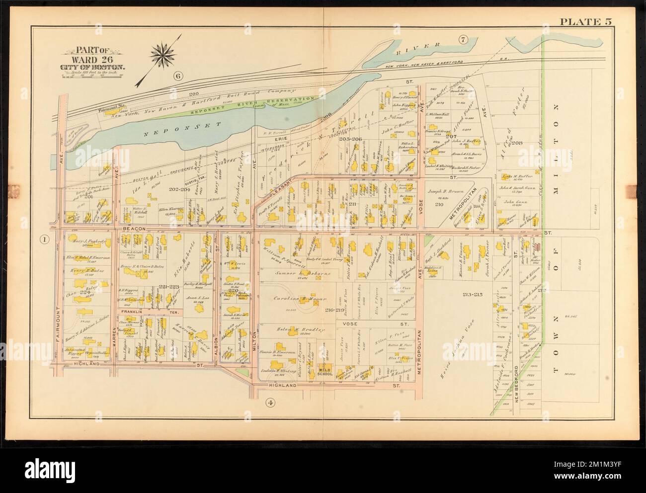 Atlas of the city of Boston, ward 26, Hyde Park : plate 5 , Boston Mass ...