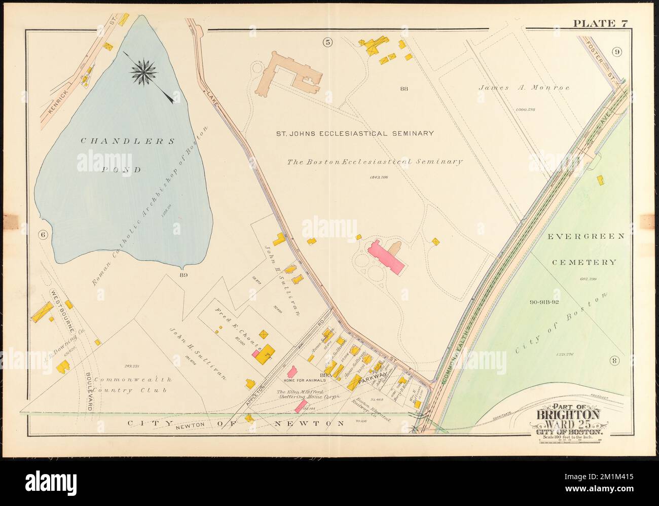 Atlas of the city of Boston, wards 25 & 26, Brighton : plate 7 , Boston ...