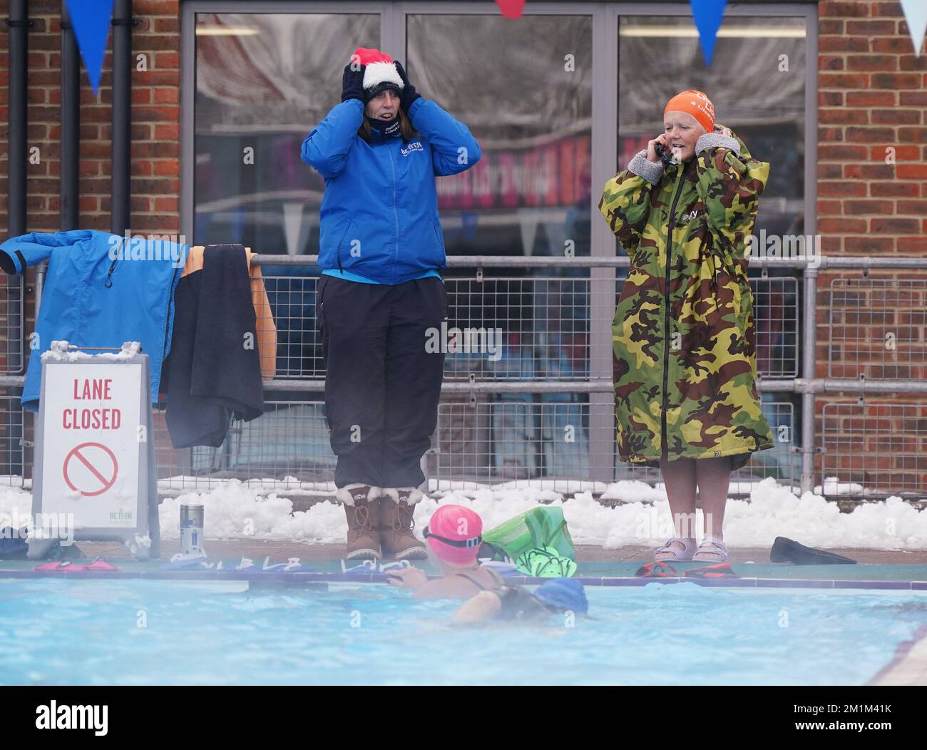 Swim Doctor Tracy White (left) coaching a class of early morning ...