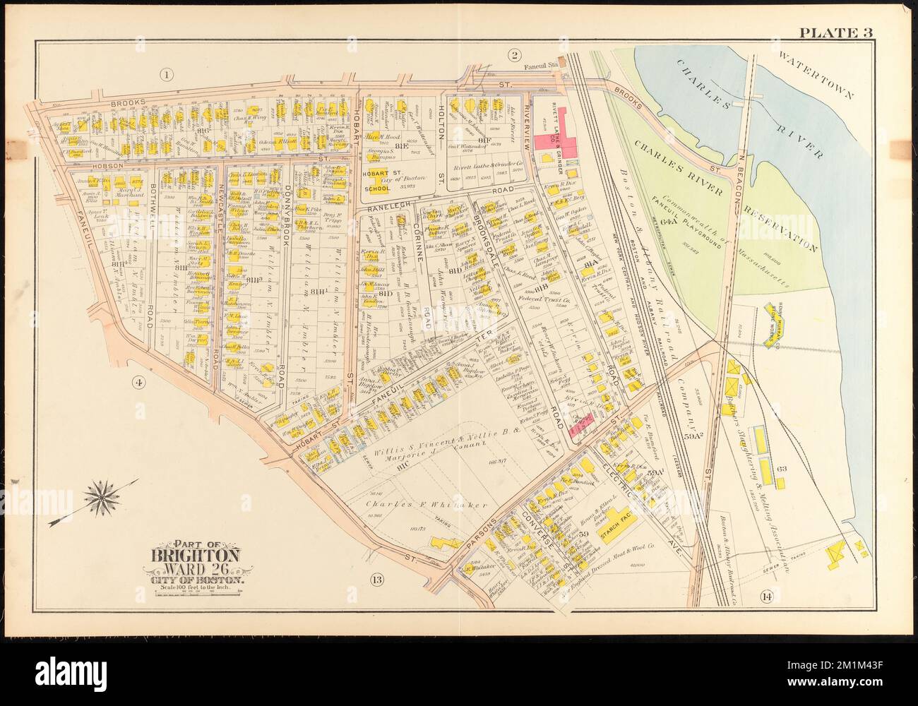 Atlas of the city of Boston, wards 25 & 26, Brighton : plate 3 , Boston ...