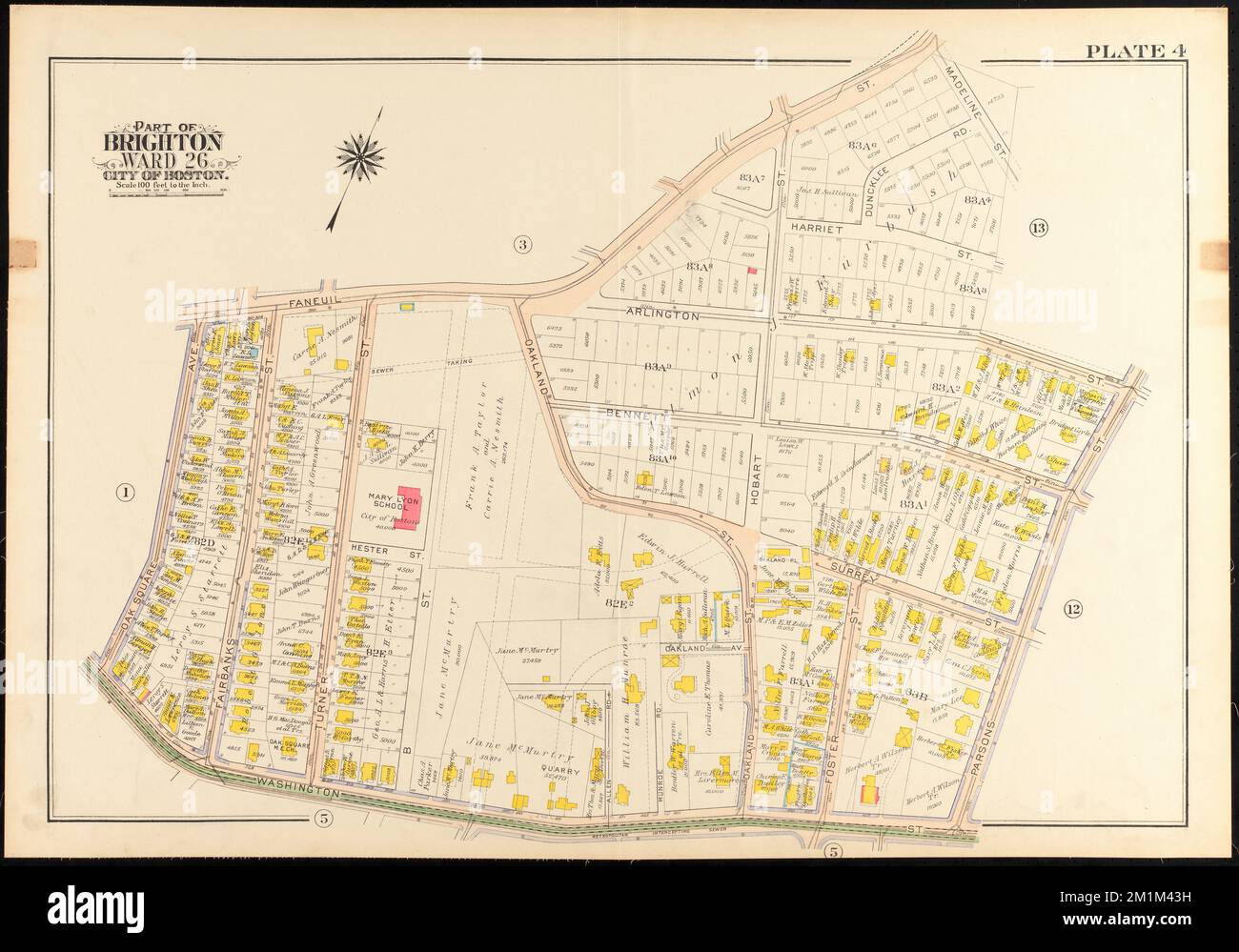 Atlas of the city of Boston, wards 25 & 26, Brighton : plate 4 , Boston ...