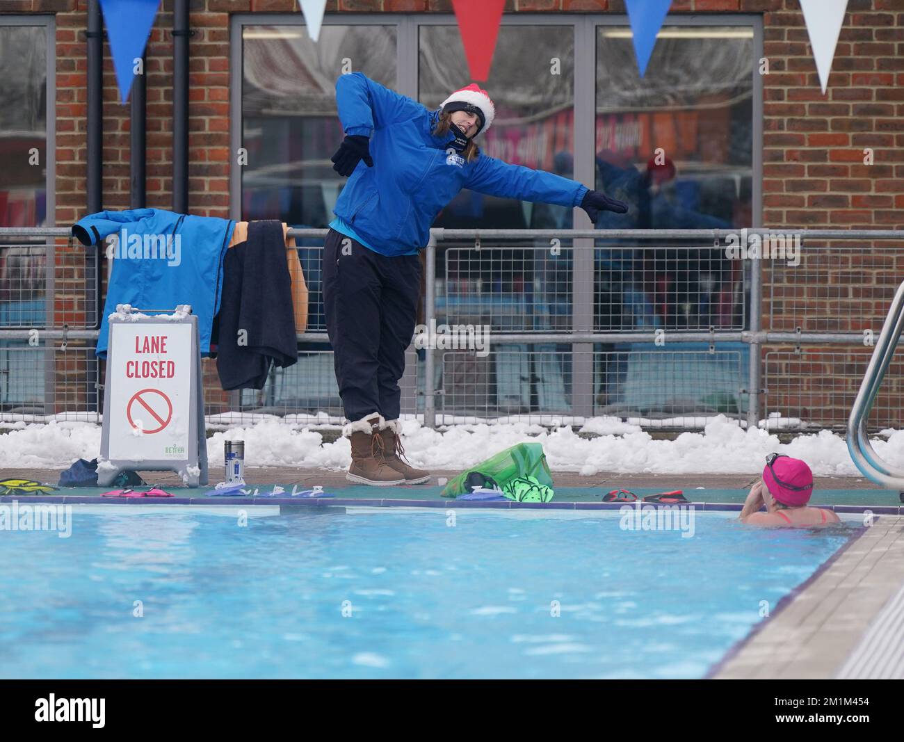 Swim Doctor Tracy White coaching a class of early morning swimmers at ...