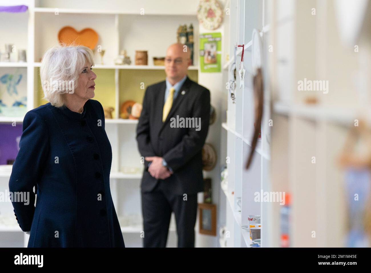 The Queen Consort during a visit to the Emmaus Community at Bobby ...