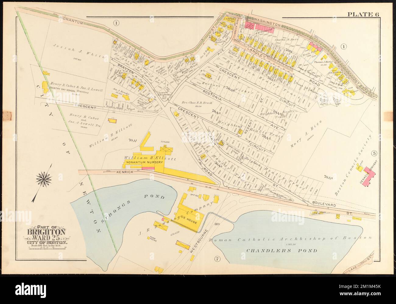 Atlas of the city of Boston, wards 25 & 26, Brighton : plate 6 , Boston ...