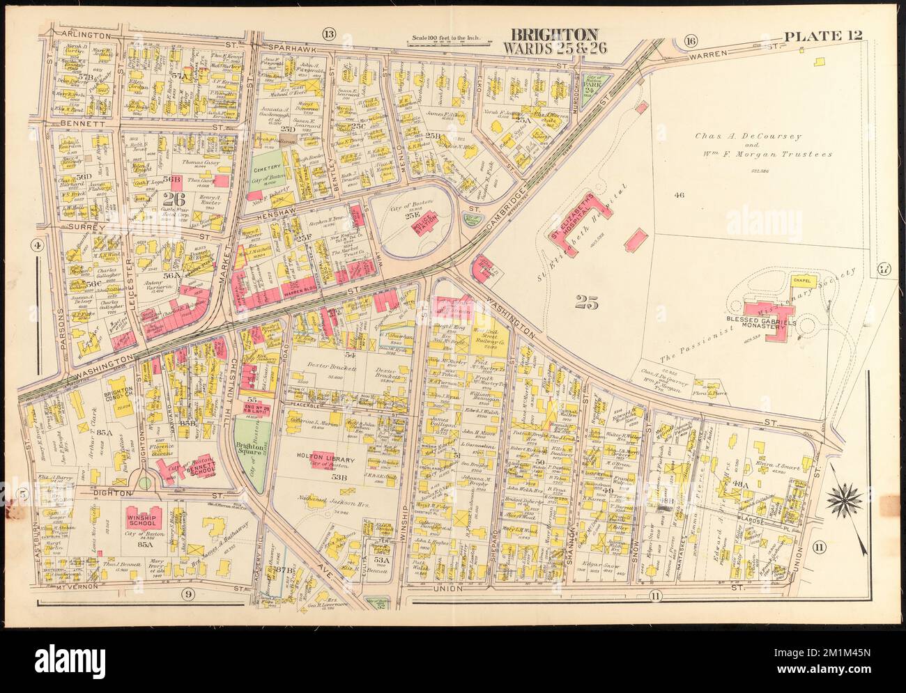 Atlas of the city of Boston, wards 25 & 26, Brighton : plate 12 ...
