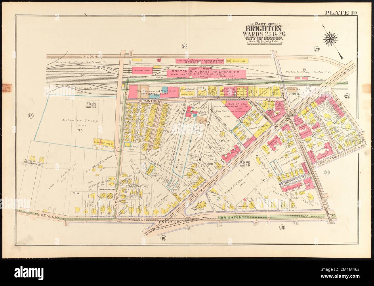Atlas of the city of Boston, wards 25 & 26, Brighton : plate 19 ...