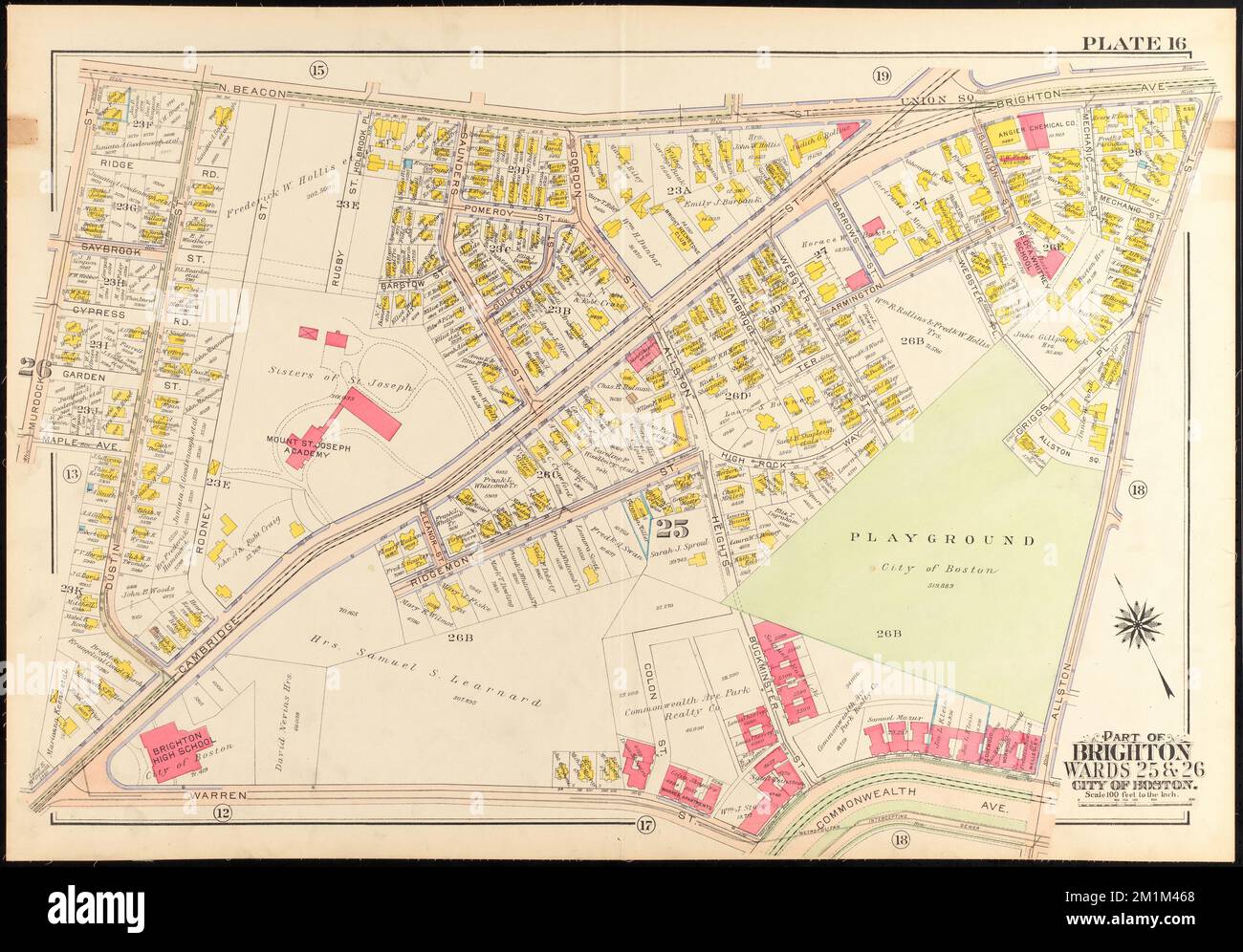 Atlas of the city of Boston, wards 25 & 26, Brighton : plate 16 ...