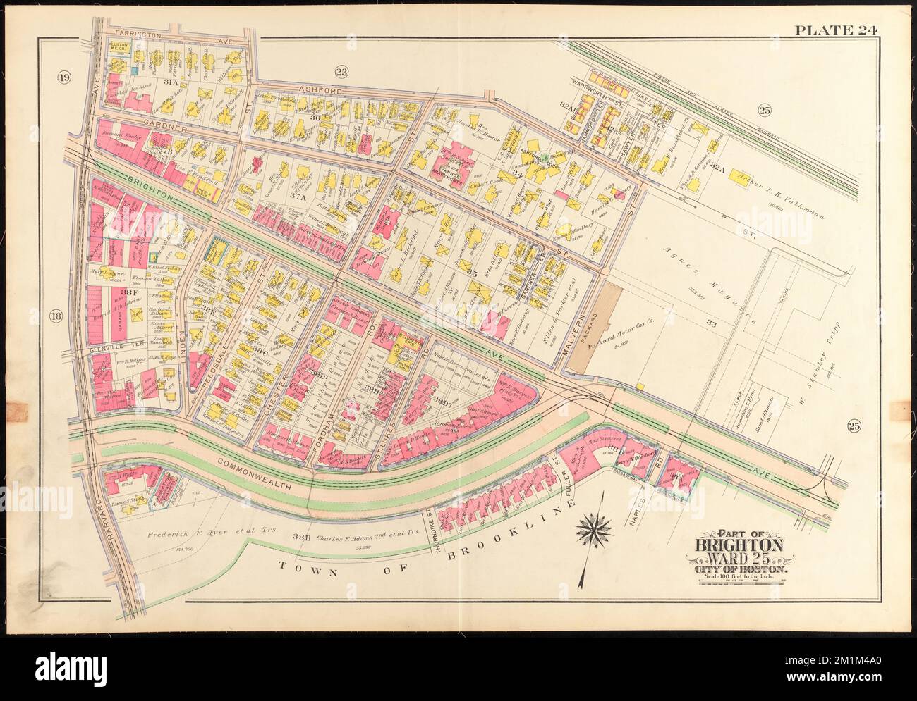 Atlas of the city of Boston, wards 25 & 26, Brighton : plate 24 ...