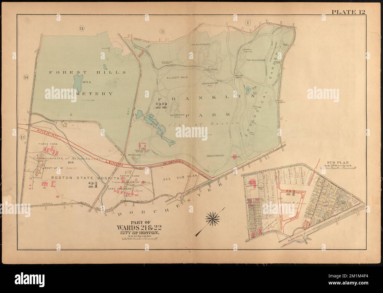 Atlas of the city of Boston, West Roxbury : plate 12 , Boston Mass ...