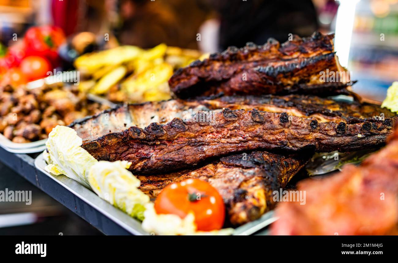 Meat street food Stock Photo - Alamy