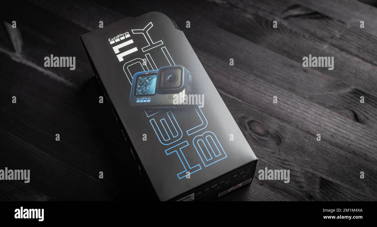 Box of an action camera GoPro hero 11 Stock Photo - Alamy