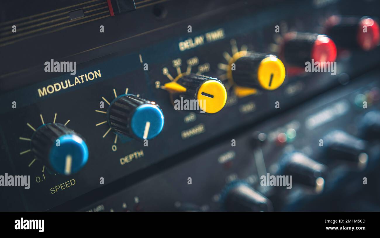 Music mixing equipment Stock Photo - Alamy