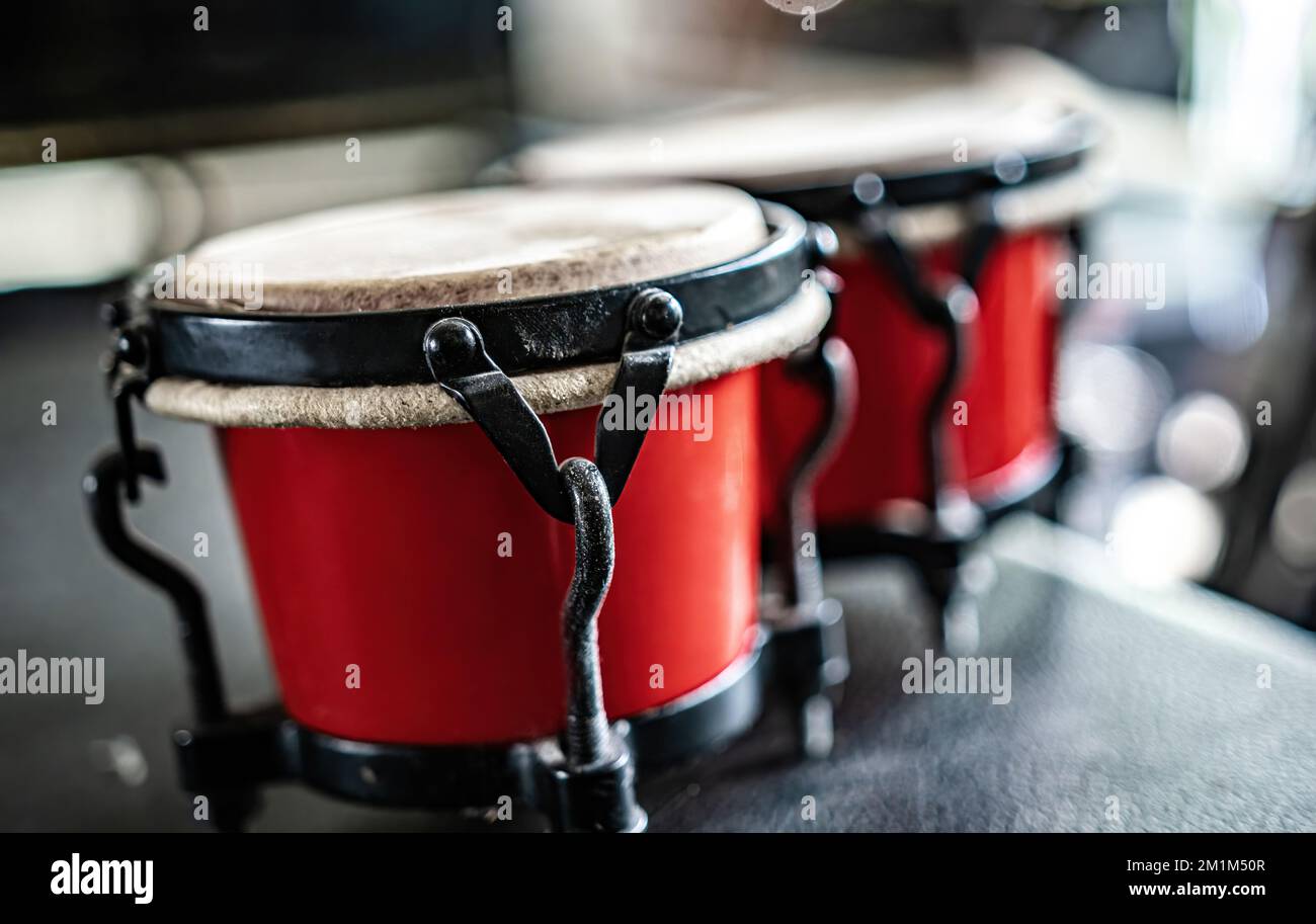 Drums in recording studio Stock Photo - Alamy