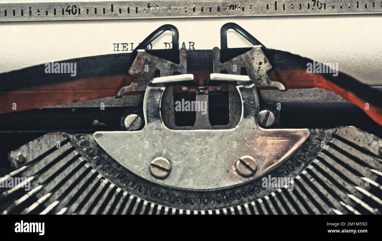 Vintage typewriter with text Chapter One Stock Photo - Alamy