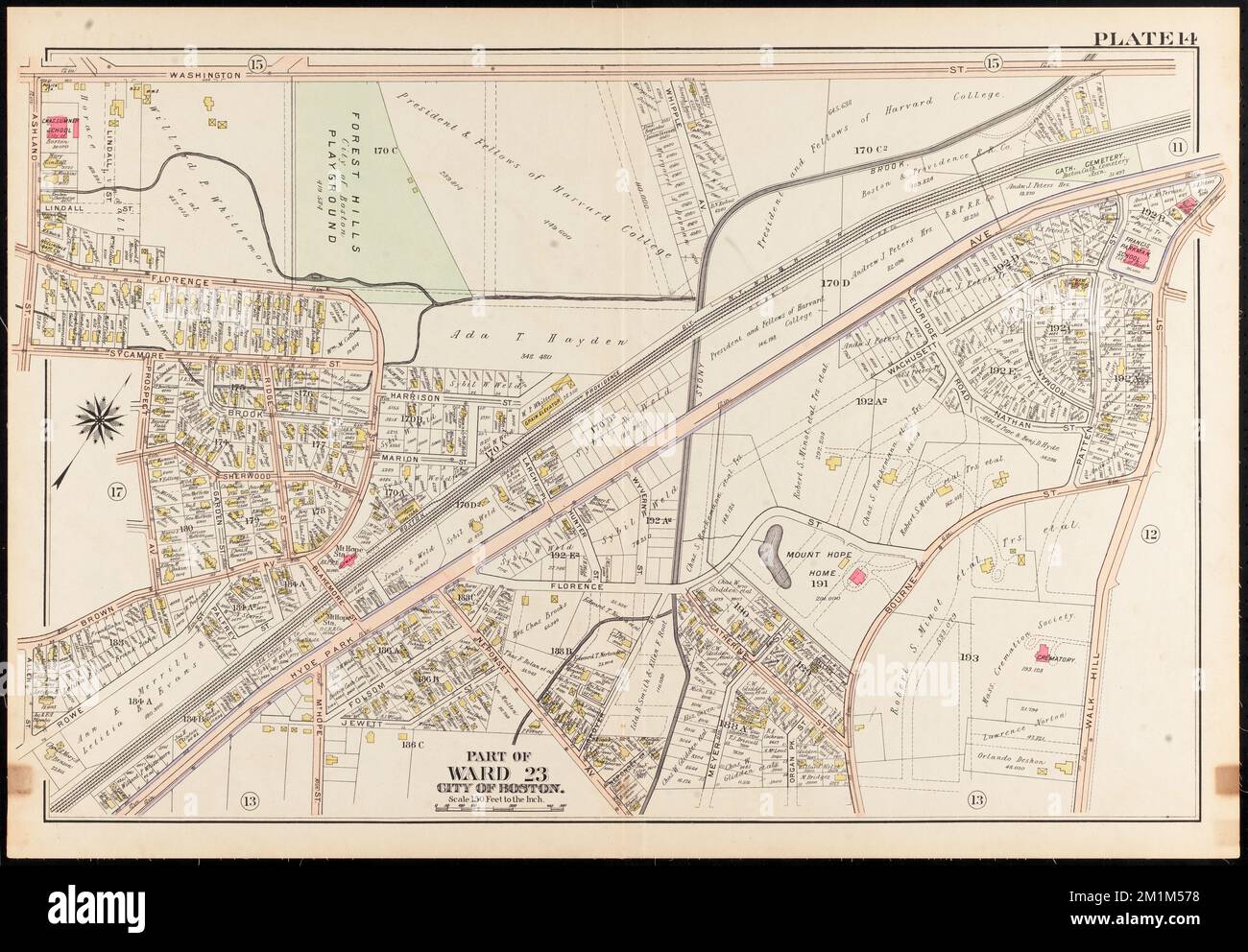 Atlas of the city of Boston, West Roxbury : plate 14 , Boston Mass ...